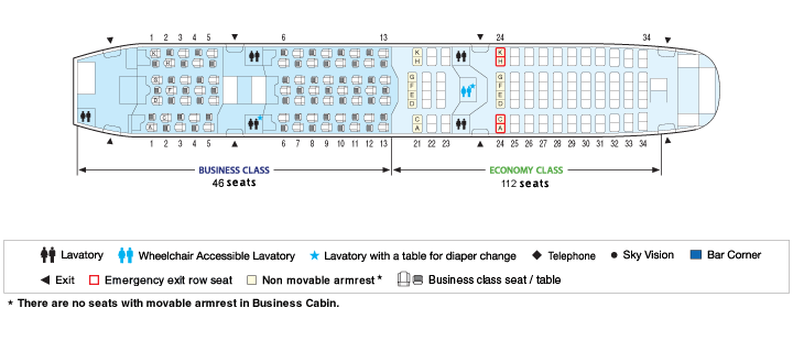 ANA ALL NIPPON AIRWAYS Airlines Aircraft Seatmaps - Airline Seating Maps and Layouts